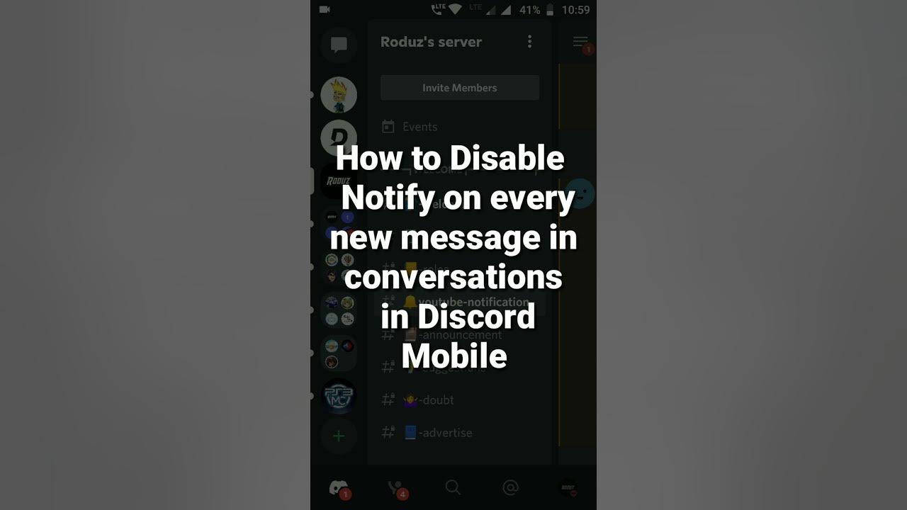 How to Disable Notify on every new message in conversations in Discord Mobile #roduz #discord # ...