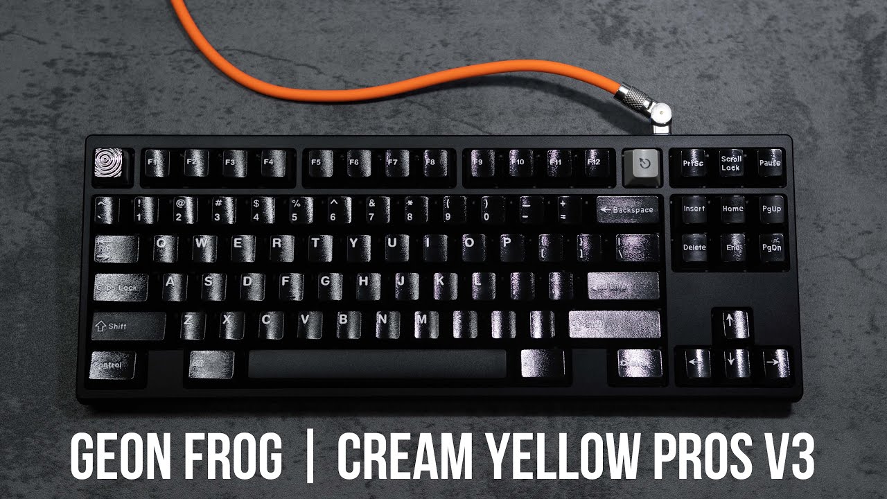 Geon Frog TKL | Akko Cream Yellow Pros V3 | Leaf Spring Alu | Typing ...