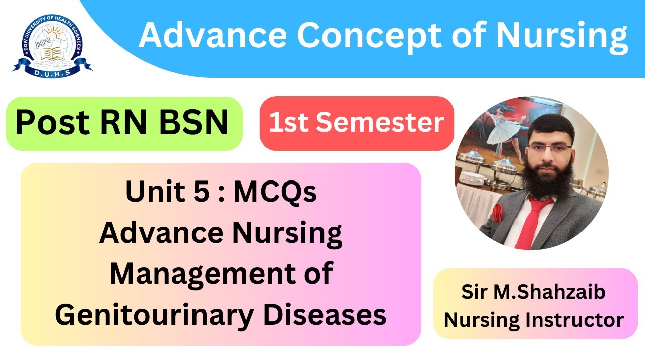 ACN ( Unit 5: Advance Nursing Management of Genitourinary Diseases ) MCQs Post Rn Exam ...