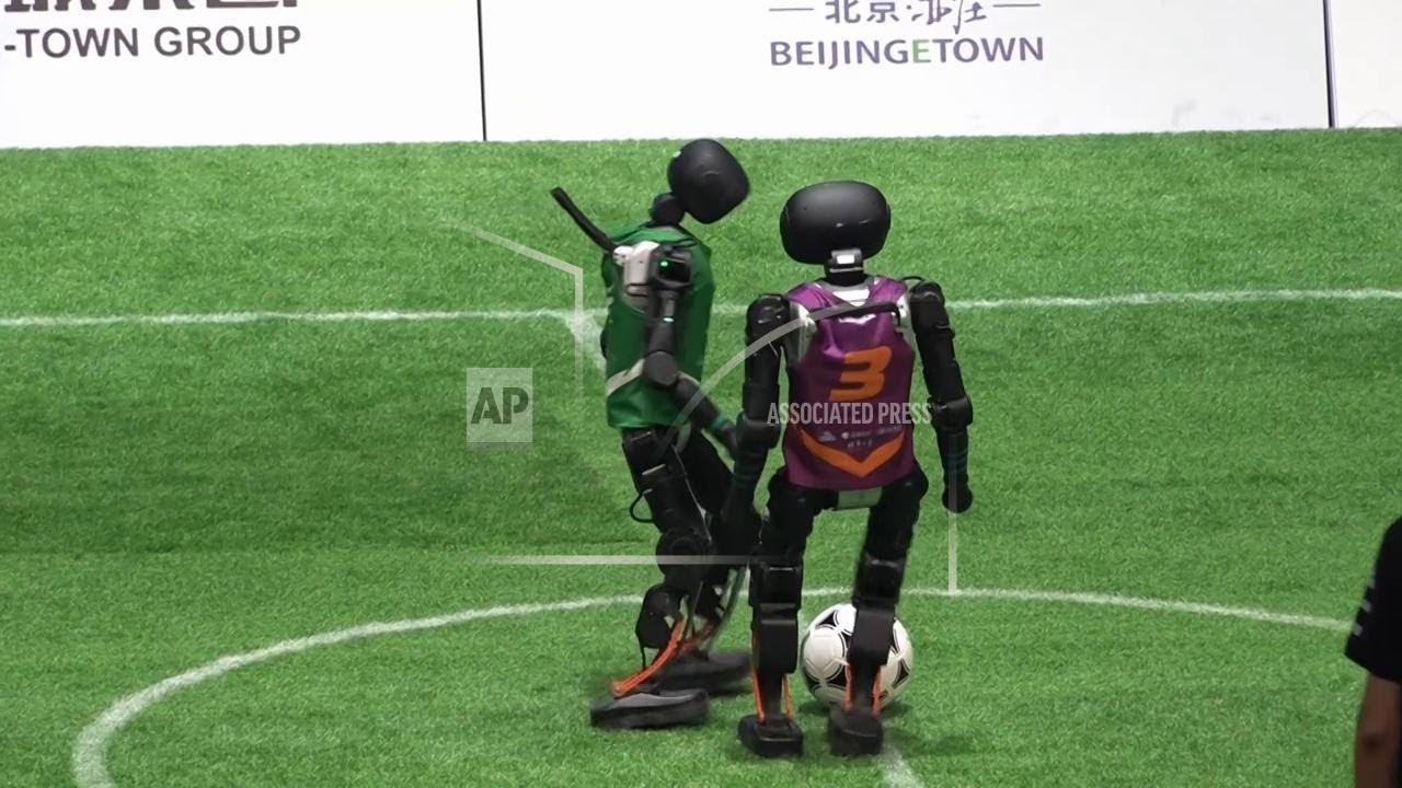 Beijing hosts China's first fully autonomous 3-on-3 AI robot soccer ...
