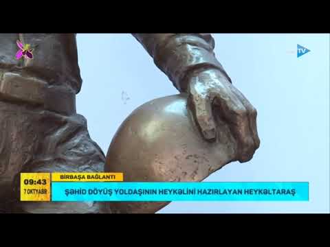 Heykəltaraş Fərid Məmmədov şəhid döyüş yoldaşının heykəlini hazırladı