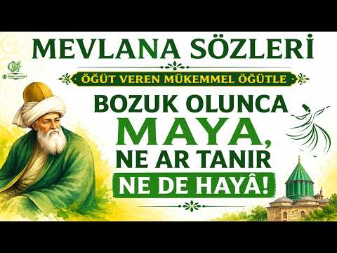 “BOZUK OLUNCA MAYA, NE AR TANIR NE DE HAYÂ | MEVLANA SÖZLERİ”