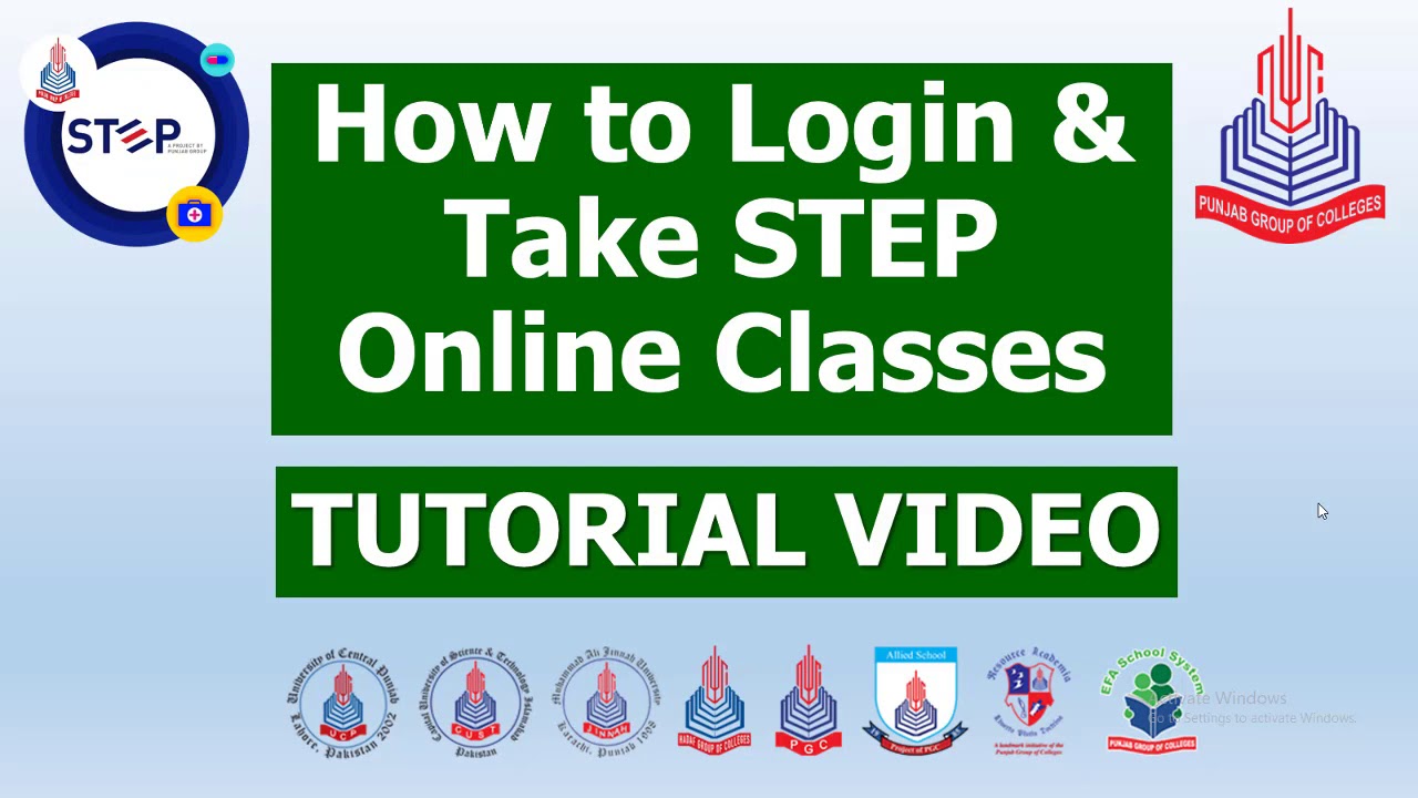 How to Login & Take STEP Online Classes - Tutorial Video - YouTube