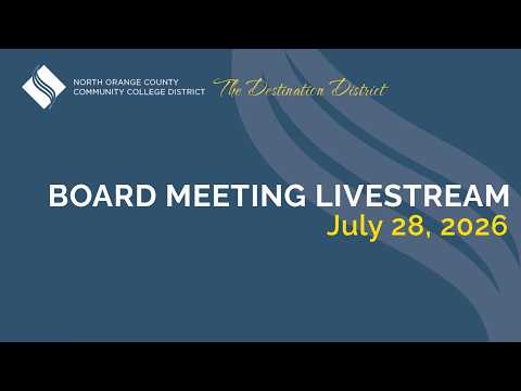 7/28/2026 NOCCCD Board Meeting