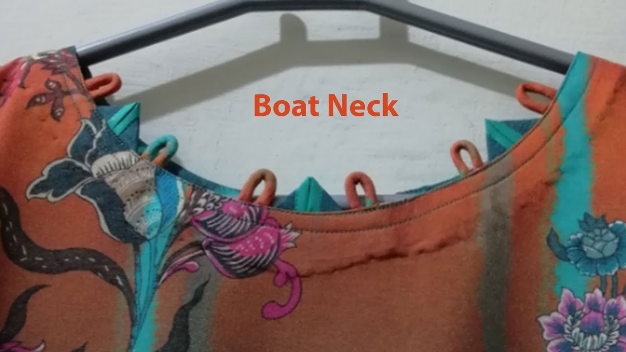 Amazing boat neck design on printed lawn for summer I Kameez ke design ...