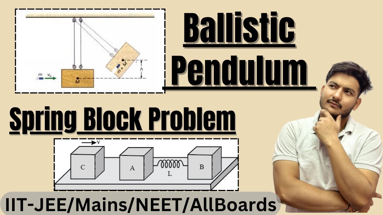 Lecture 6 : Ballistic Pendulam and Spring Block problems| NEET AND JEE ...
