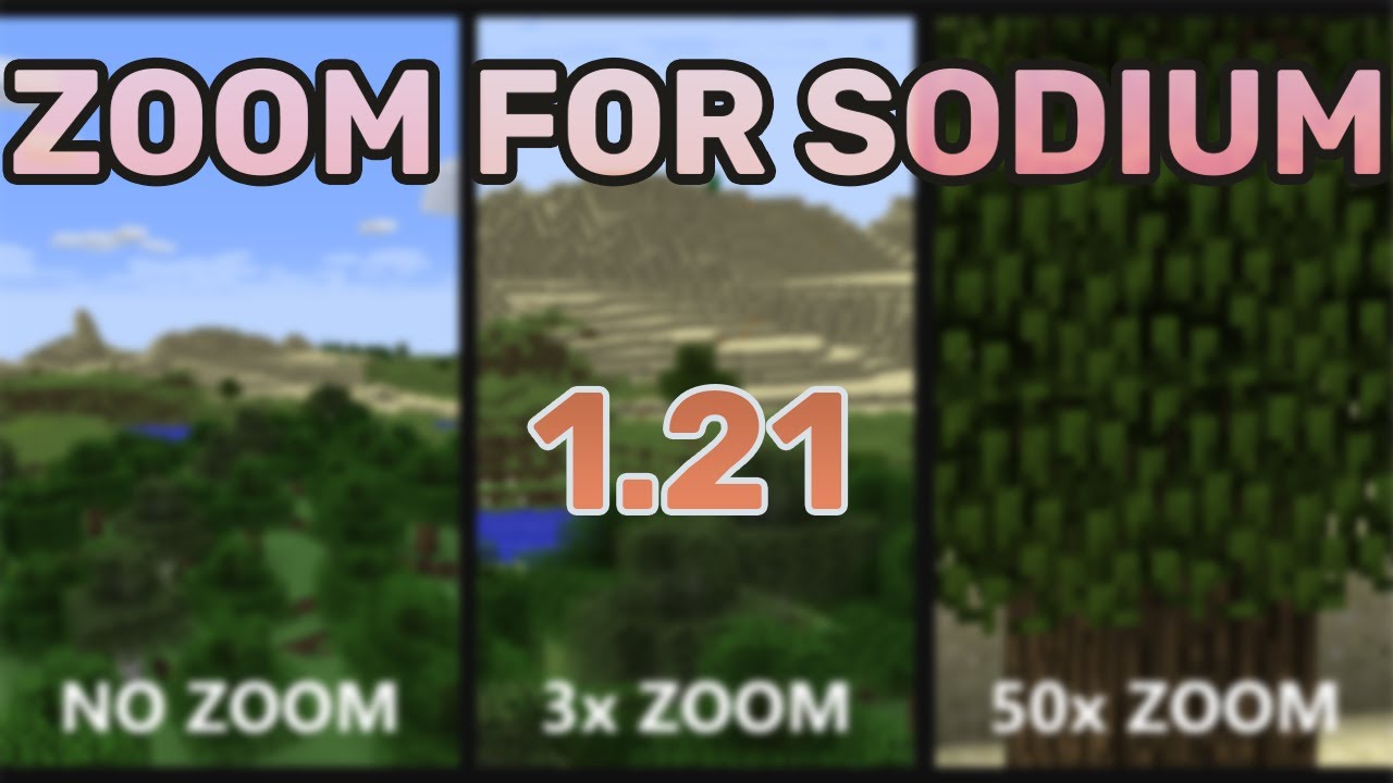 MINECRAFT Zoom MOD for Sodium 1.21.3 | How to Install - YouTube