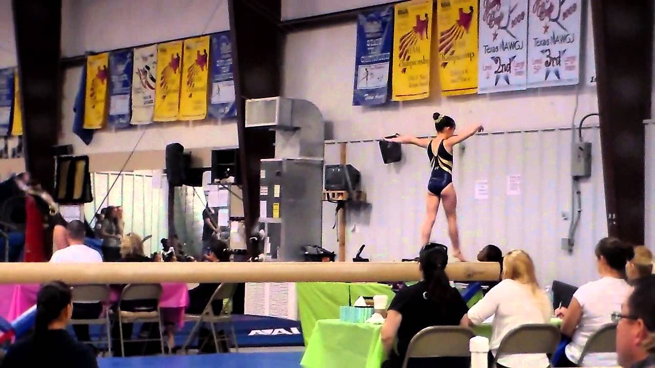 Ava's Level 5 Gymnastics Beam Routine Score 9.625 - YouTube