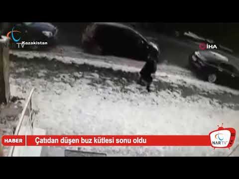 Çatıdan düşen buz kütlesi sonu oldu