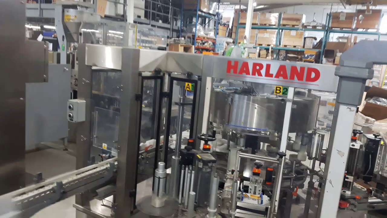 Harland rotary front & back labeler model Europa with top label ...