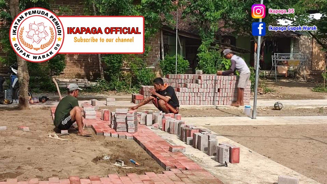 PEMASANGAN PAVING LAPANGAN BAITURROHMAN GUPAK WARAK 05/05 KREBET JAMBON ...