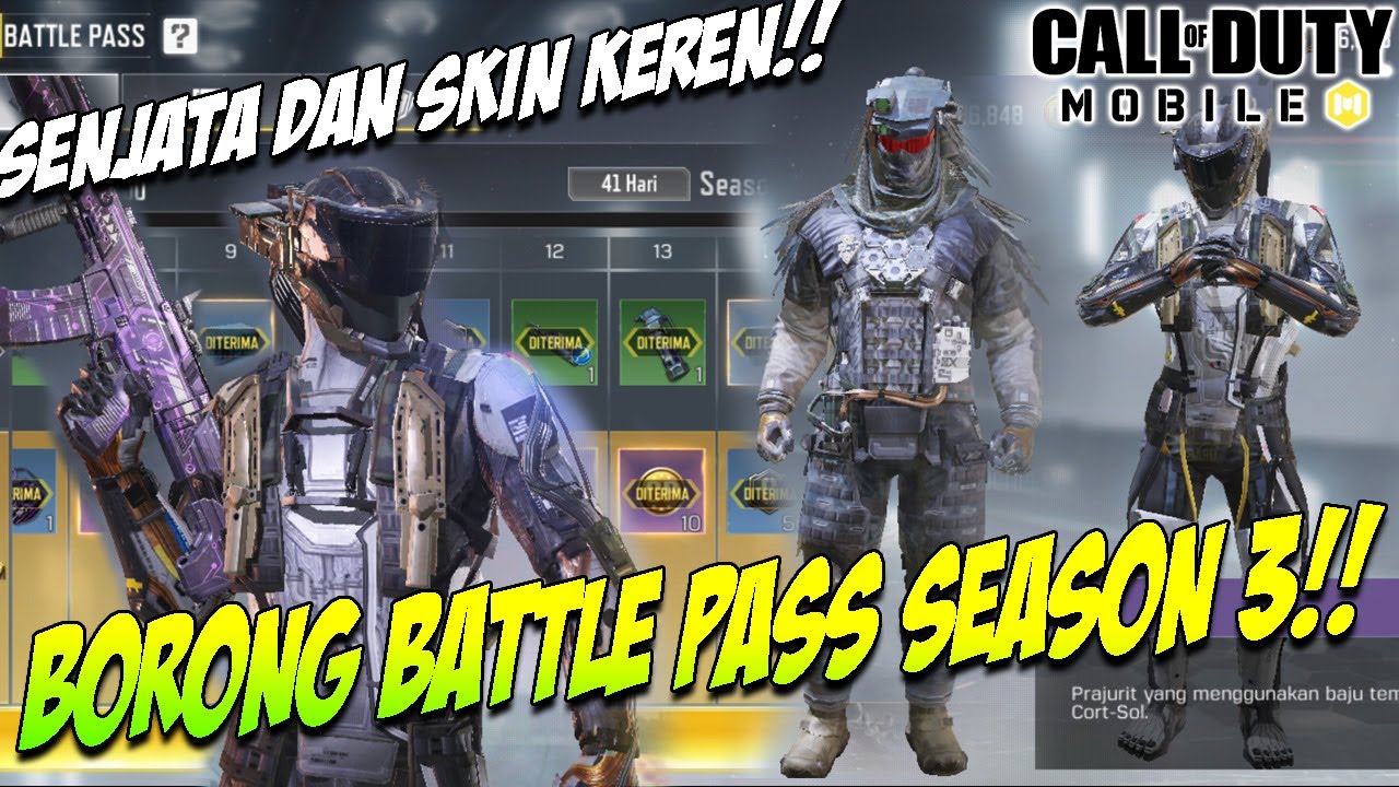 BELI BATTLE PASS SEASON 3 CODM! BANYAK SKIN DAN SENJATA KEREN ABIS ...