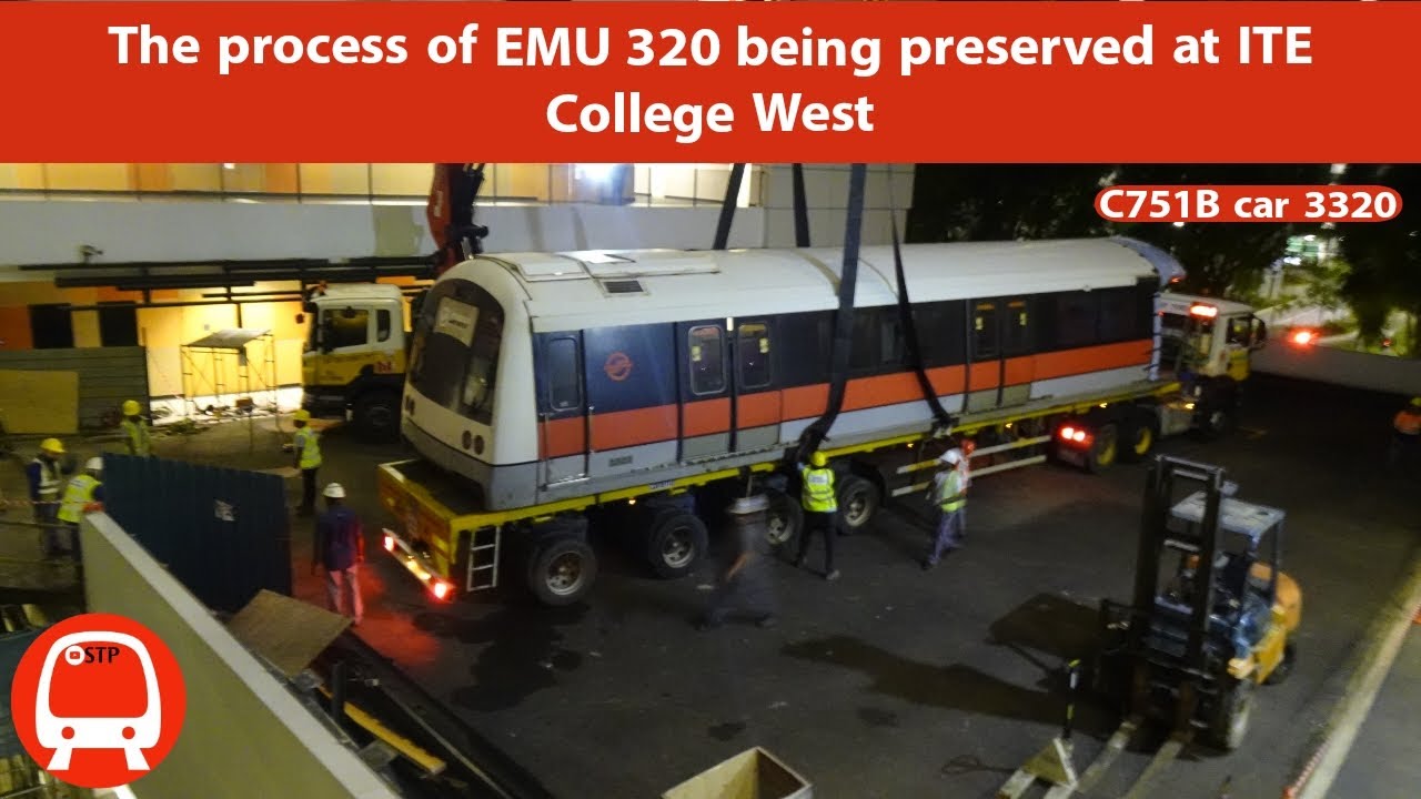 The process of EMU 320 being preserved at ITE College West - YouTube