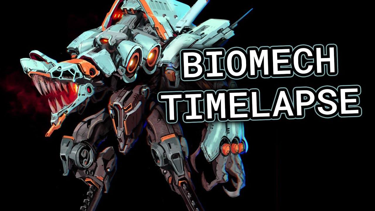 Drawing a bio mech - YouTube