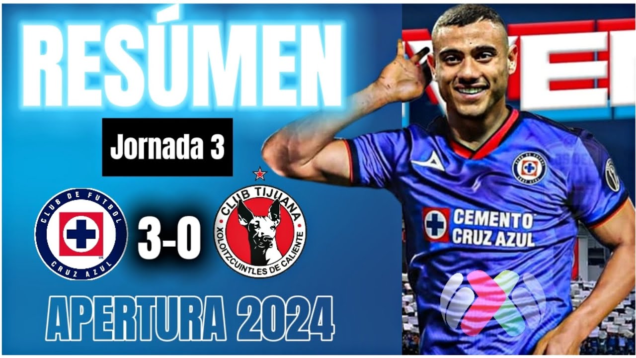 🚨 RESUMEN Y GOLES | CRUZ AZUL 3-0 TIJUANA | Jornada 3 - Apertura 2024 ...