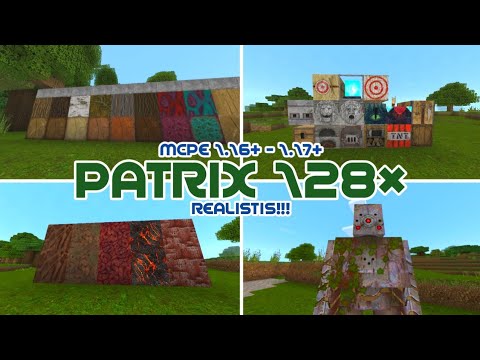 🌳 PATRIX 128× 🌳 TEXTURE PACK MCPE YANG REALISTIS + KEREN!!! - YouTube