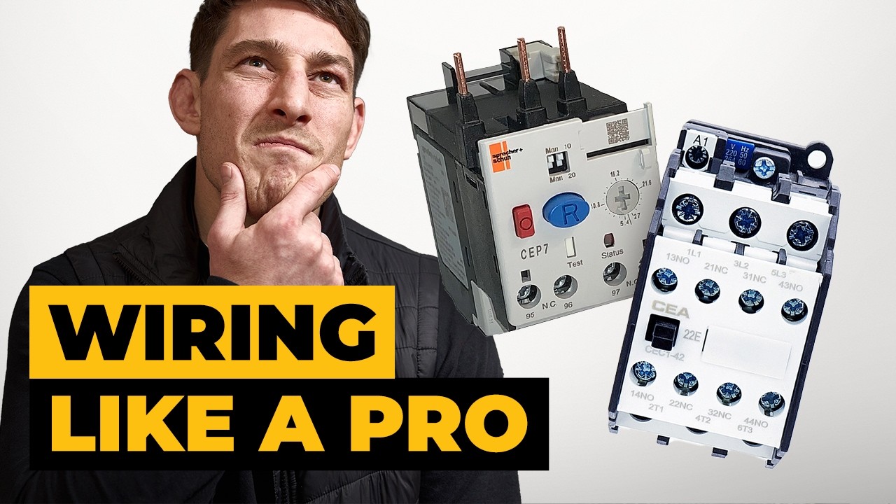 Contactor with Overload Relay Wiring (IN A CONTROL PANEL) - YouTube