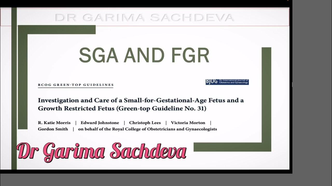 GTG 31: 2024 update on sga and fgr- comparison from previous guideline - YouTube