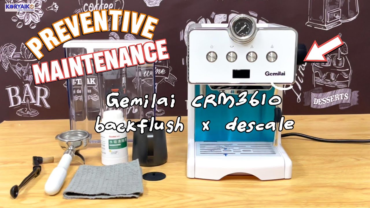 Gemilai CRM3610 | Backflush x Descale - YouTube