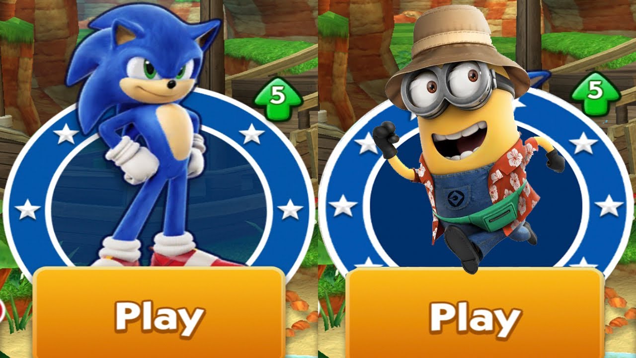 Sonic Dash - MOVIE TAILS vs MINION BANANA Run Android Gameplay Showcase ...
