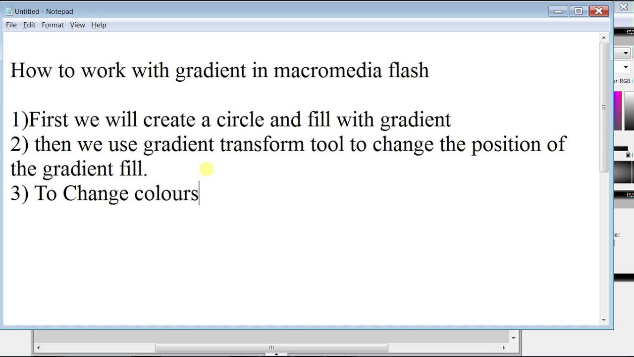 How to work with gradient in macromedia flash - YouTube