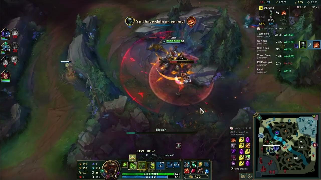High Noon Urgot Ultimate Kills Gnar P3 Lol 13 8 Youtube