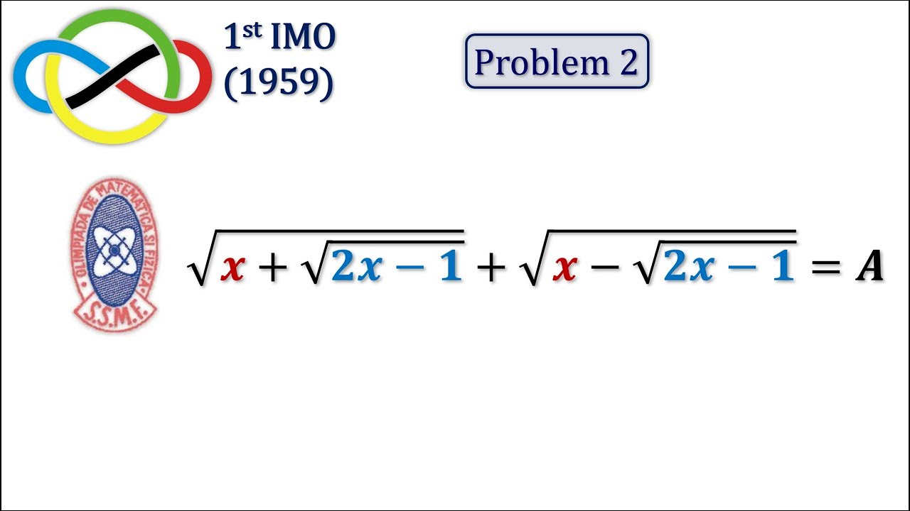 IMO 1959 Problem 2: Very First Algebra Problem - YouTube