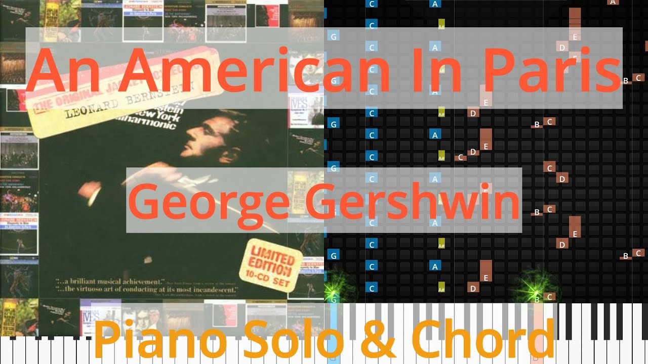 🎹Solo & Chord, An American In Paris, George Gershwin, Synthesia Piano ...