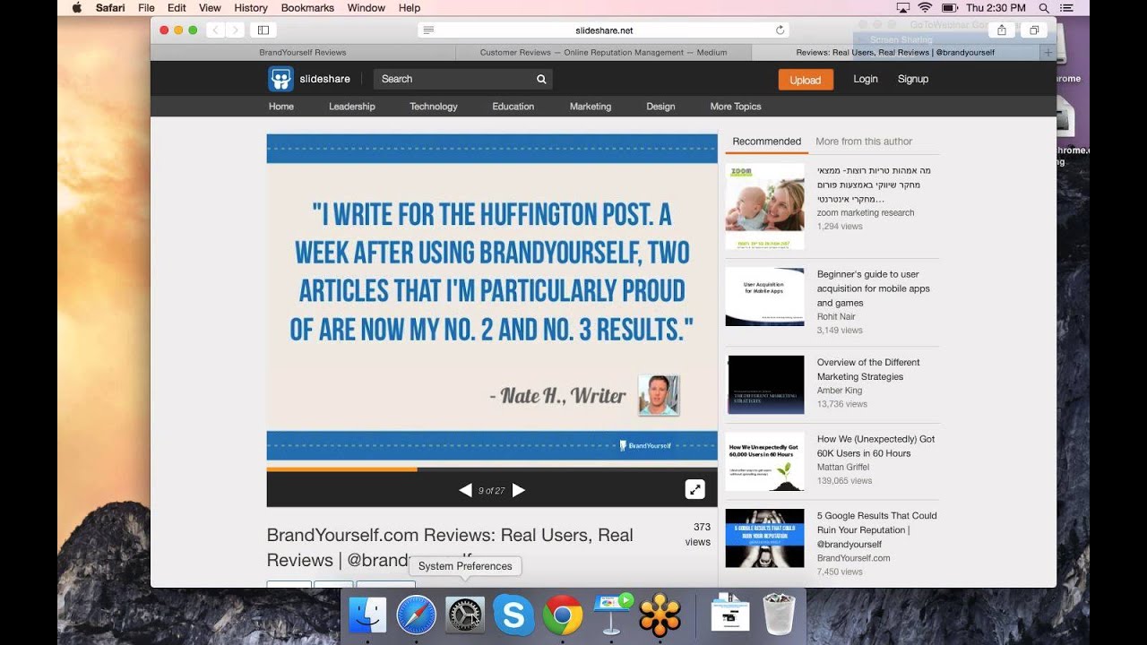 BrandYourself Webinar Series: Part 3: Creating Content For Your Online ...