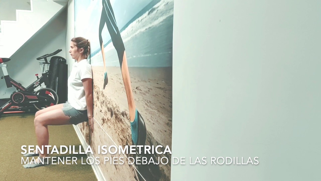 FORTALECIMIENTO CUADRICEPS - SENTADILLA ISOMETRICA - YouTube