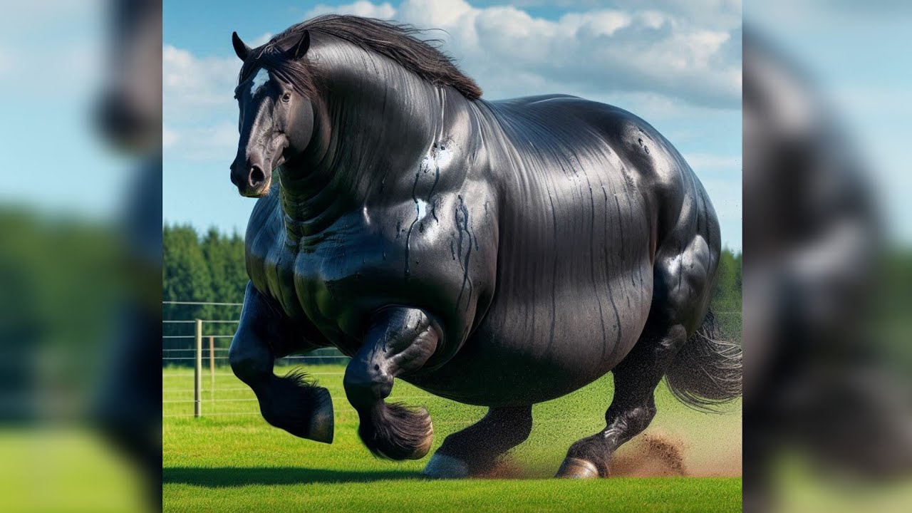 Horse eat too much and becomes fat..😭 #horse #ai #animals - YouTube