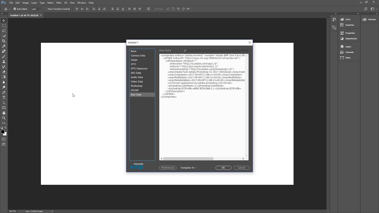 How to View File Info Photoshop CC - YouTube
