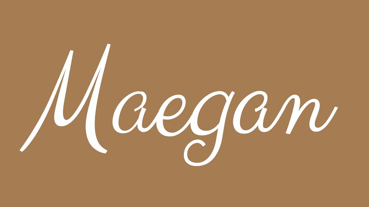 Learn how to Sign the Name Maegan Stylishly in Cursive Writing - YouTube