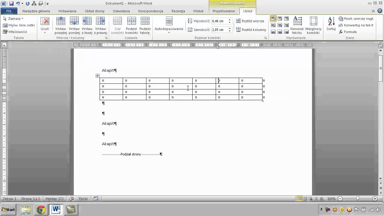 PUKPM - Wstawianie i modyfikowanie wierszy i kolumn - YouTube