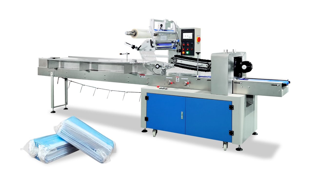 Full Automatic Flat Masks 50 Pieces Packaging Machine - YouTube