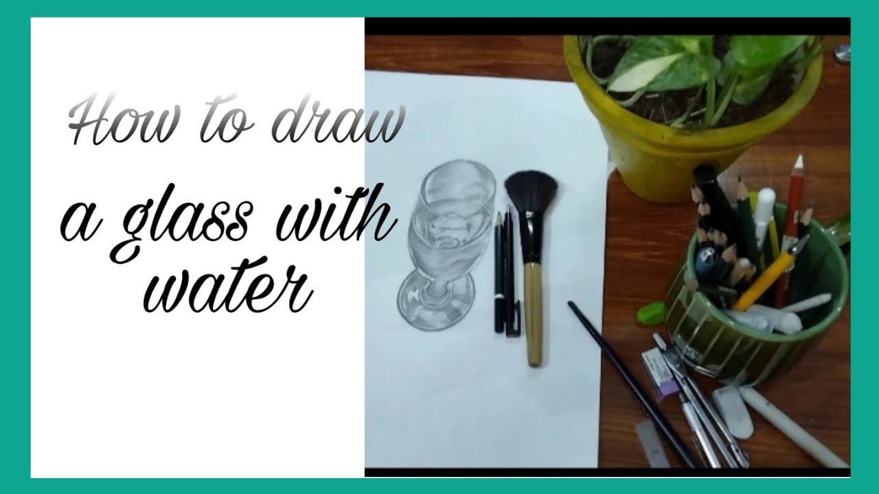 How to draw glass with water step by step😍 part 2 - YouTube