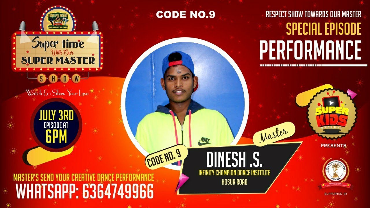 Special Performance From Our Dance Master DINESH S - YouTube