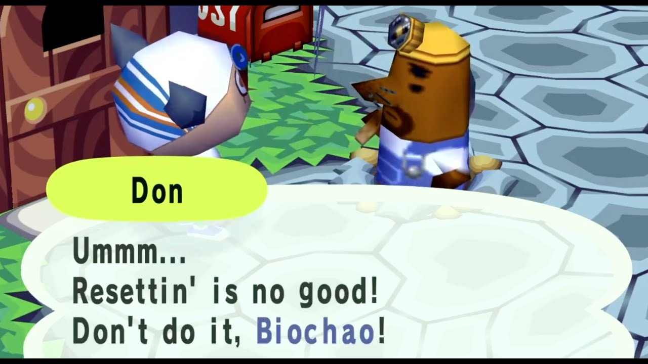Animal Crossing - Resetti Dialogue - Reset #5 - Don - YouTube