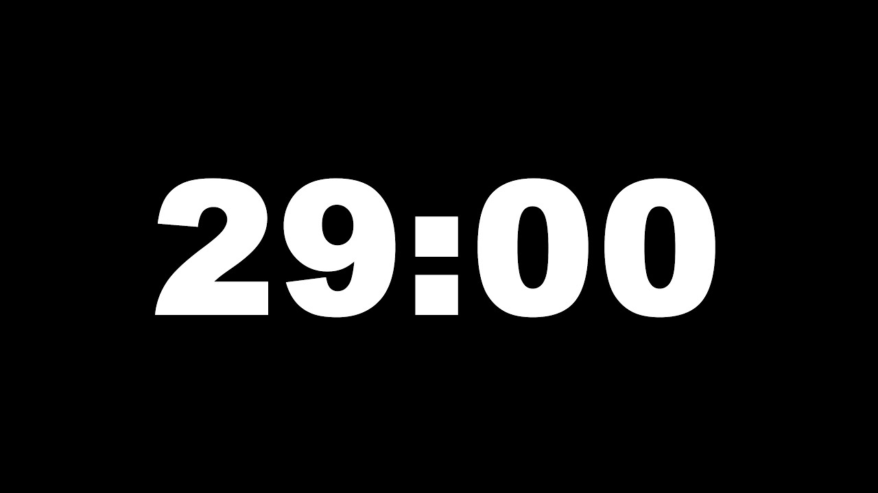 29 Minute Timer : Black - YouTube