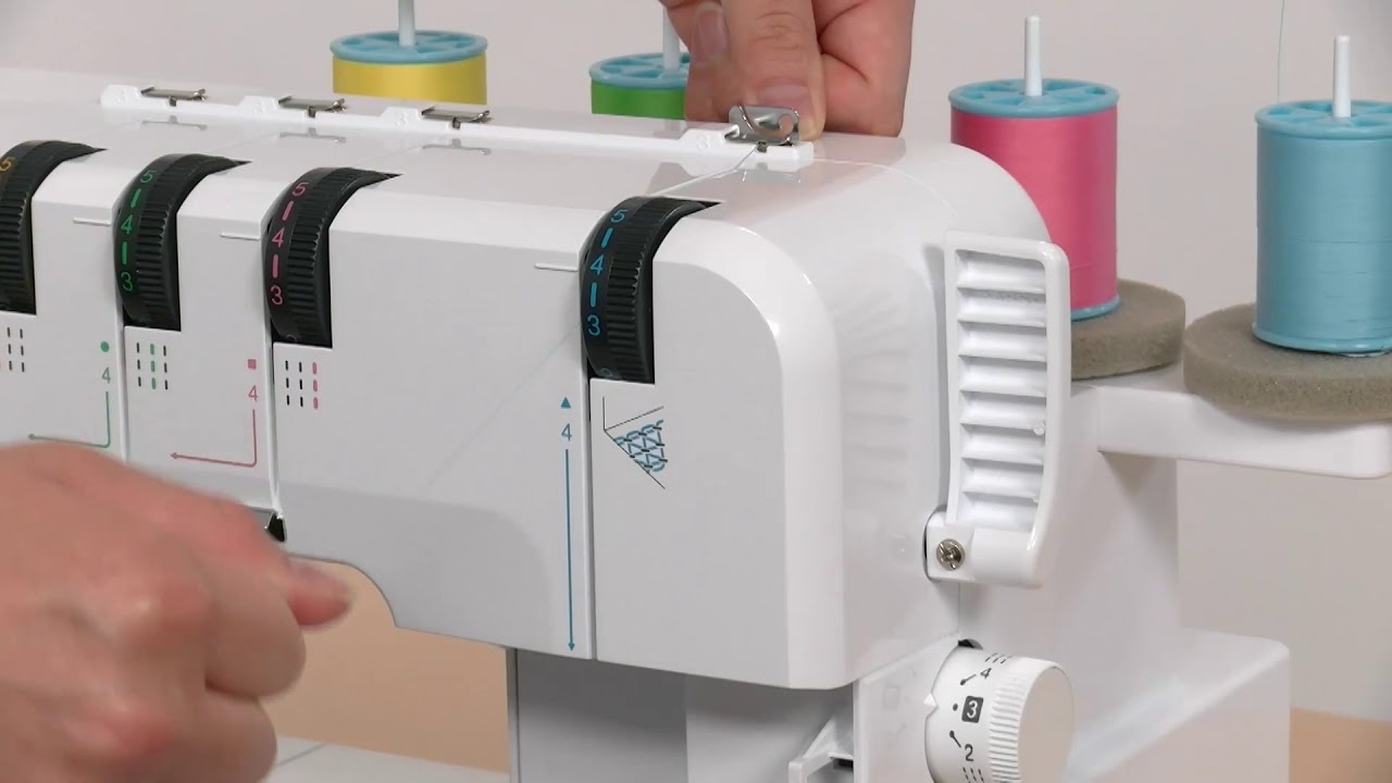 [BrotherSupportSewing] (Cover stitch machine) How to thread the cover ...