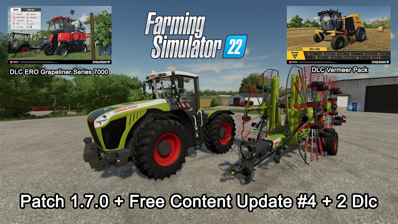 [FS22] Patch 1.7.0 + Free Content Update #4 + 2 Dlc - YouTube