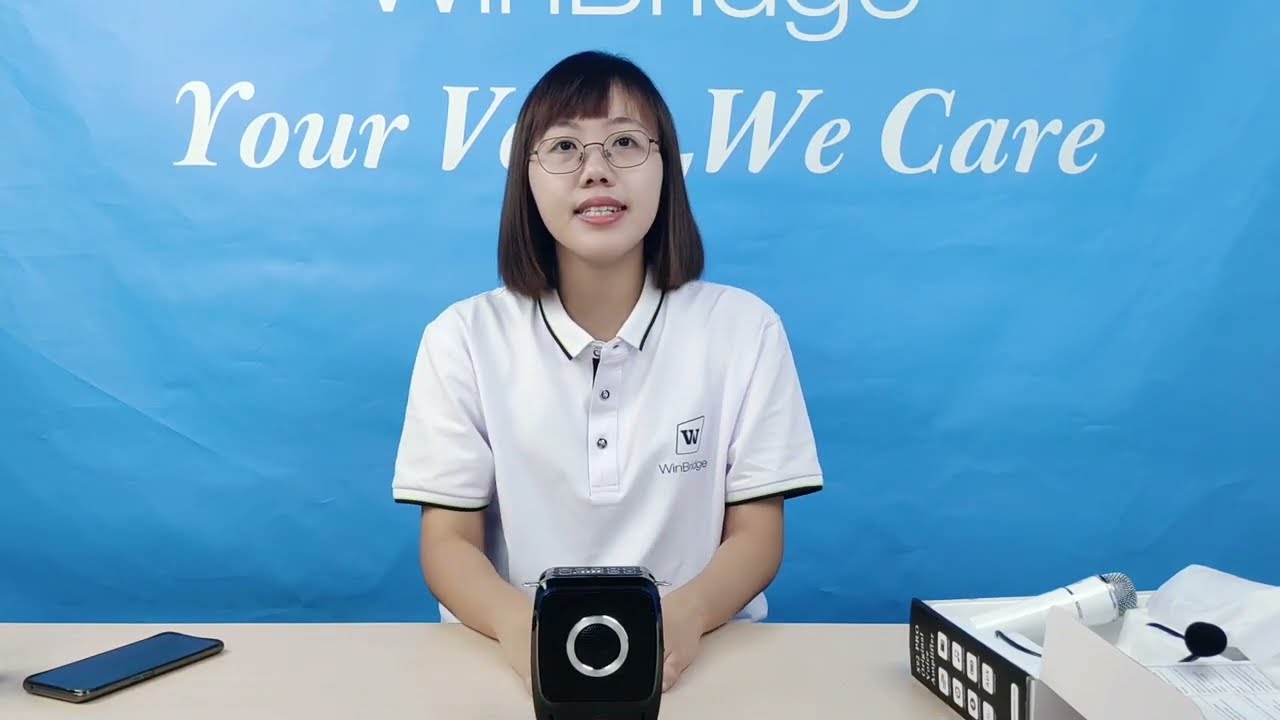 WinBridge Employee Melanie Shows You How to Wireless Microphones with Speaker for WinBridge S92 ...