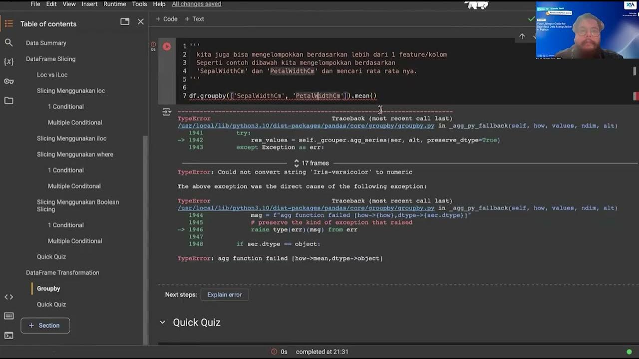 Learn Dataframe Transformation inside Python (Pandas 101 - Workshop 3 | 04/04) - YouTube