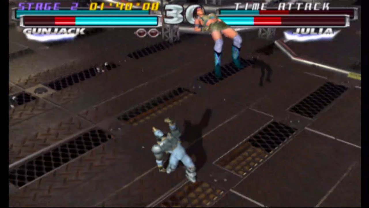 Tekken tag tournament (PS2) jack 2 & gun jack (time attack) - YouTube