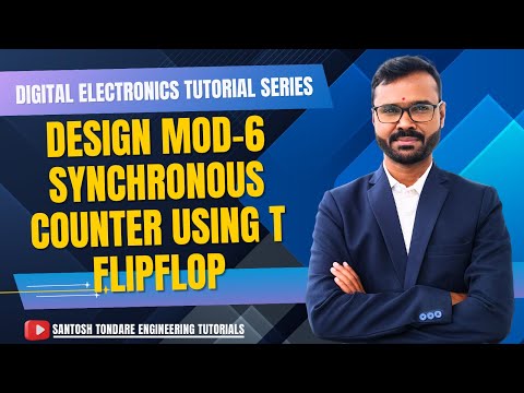#digitalelectronics |How to design Mod-6 synchronous counter using T flipflop|counter design ...