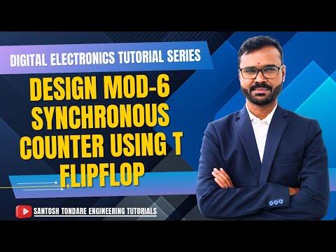 |How to design Mod-6 synchronous counter using T flipflop| - YouTube