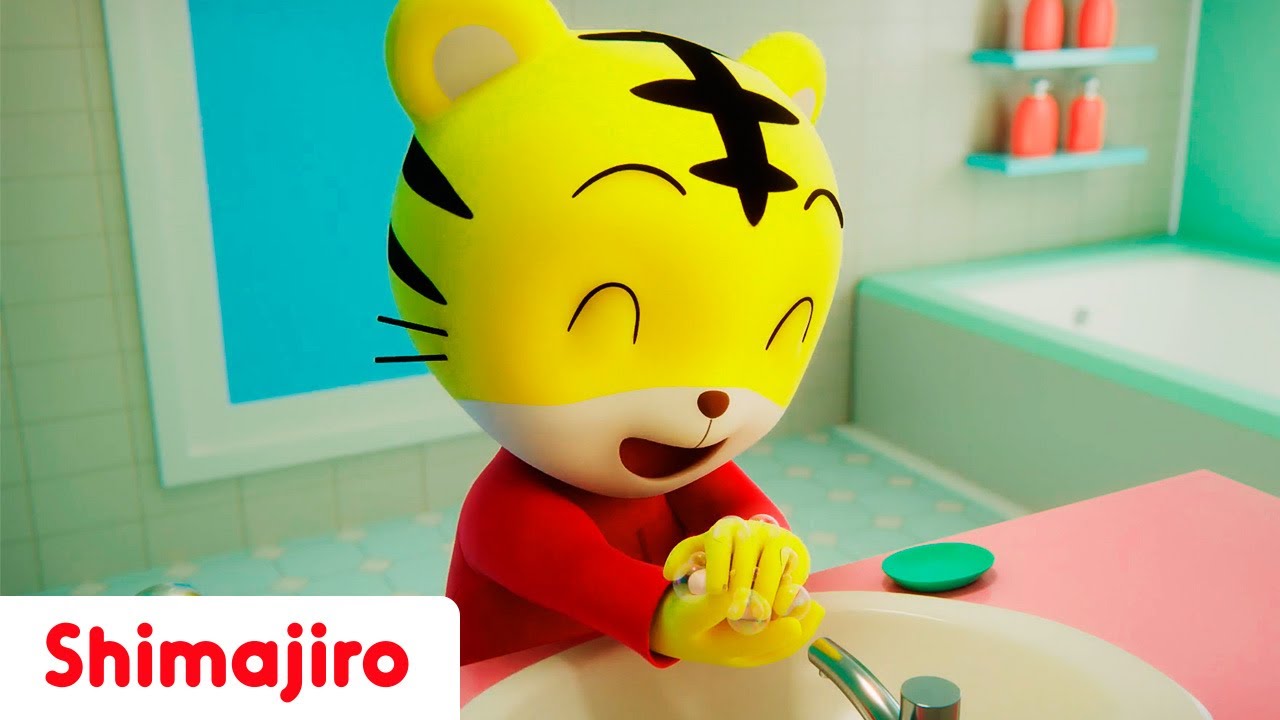 Wash your hands with Shimajiro! | Cleaning and healthy habits | Nursery ...