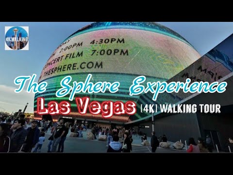 [4k]🇺🇸Walking Tour to The Sphere Experience in Las Vegas and Love Sugar Store in High Roller ...