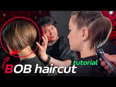 How I create a Trendy Layered Bob haircut and Attract Rich Clients. Step by step!