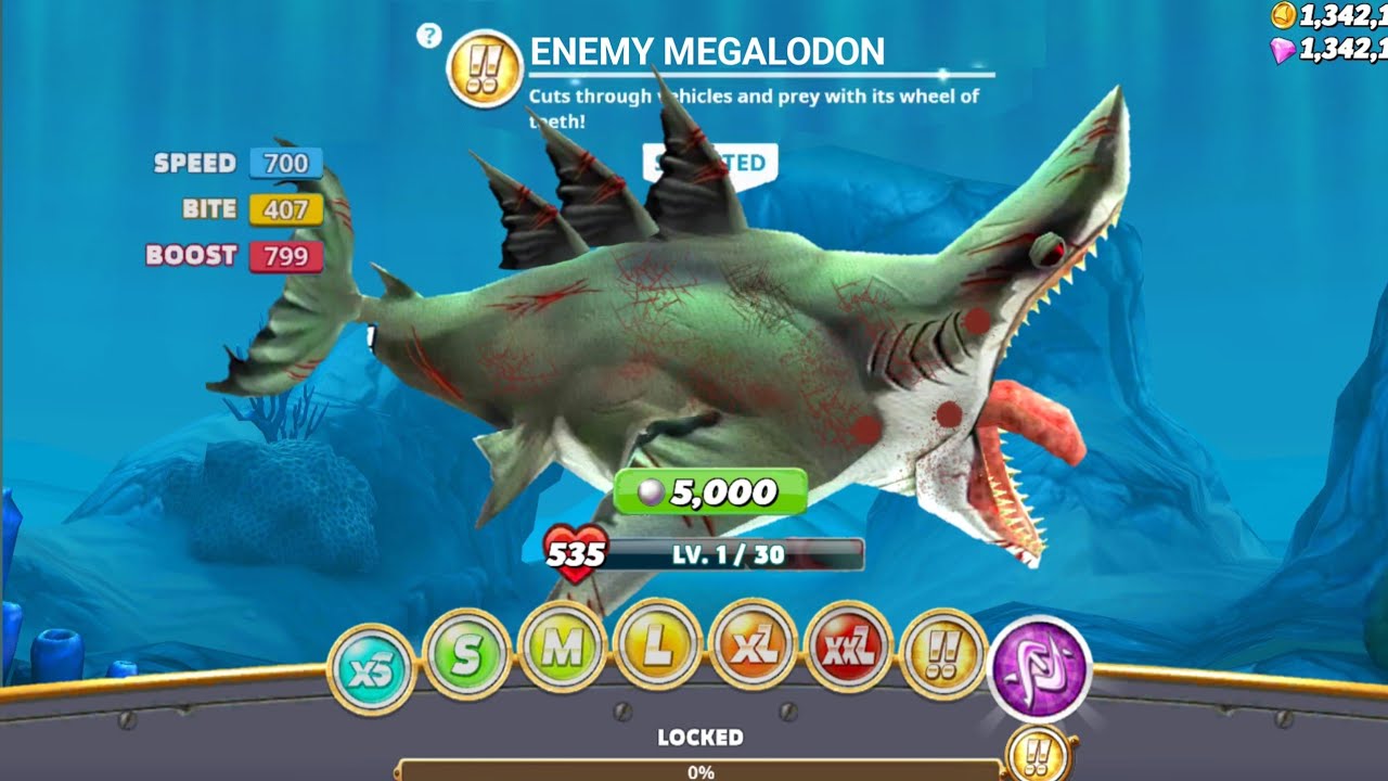 GOT BIG ENEMY MEGALODON EAT ALL SHARK (THE MAG2) BIG SHARK HUNGRY SHARK ...